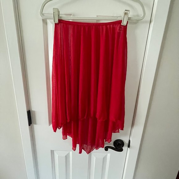 Body Wrappers | Skirts | Body Wrappers Red Sheer Ballet Dance Skirt ...